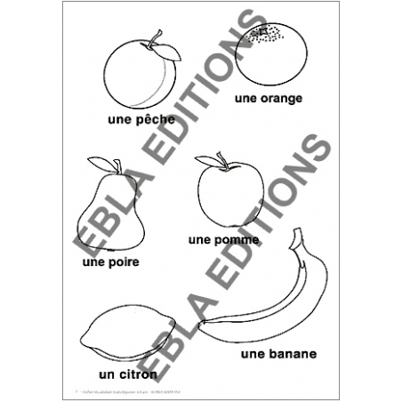 Apprendre le vocabulaire des fruits et légumes 3/4 ans (PS)