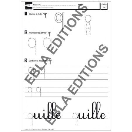 Fiches pour écrire les minuscules cursives (GS)