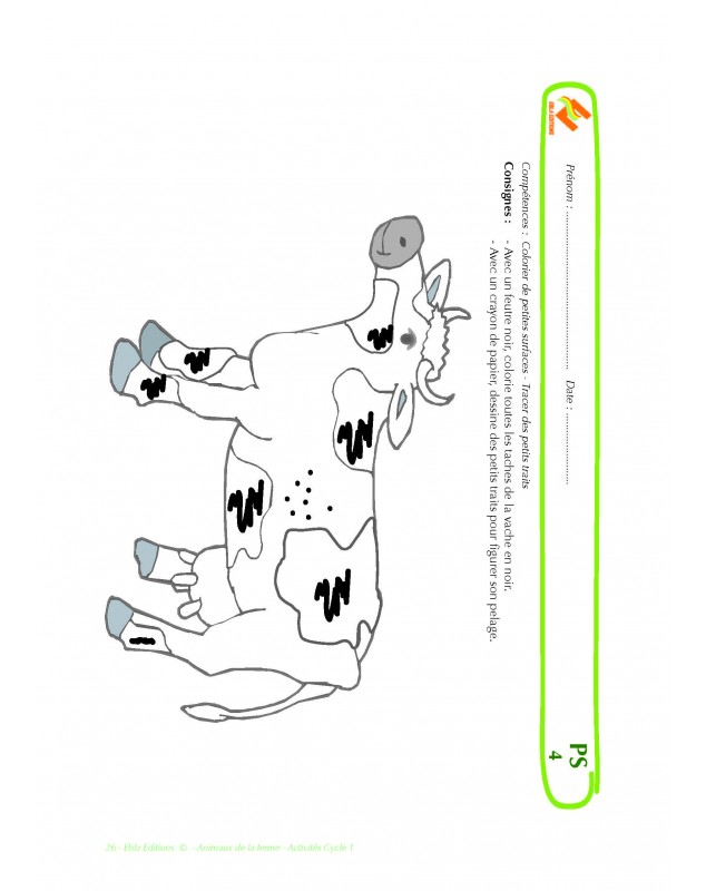 Activités autour des animaux de la ferme 3/6 ans