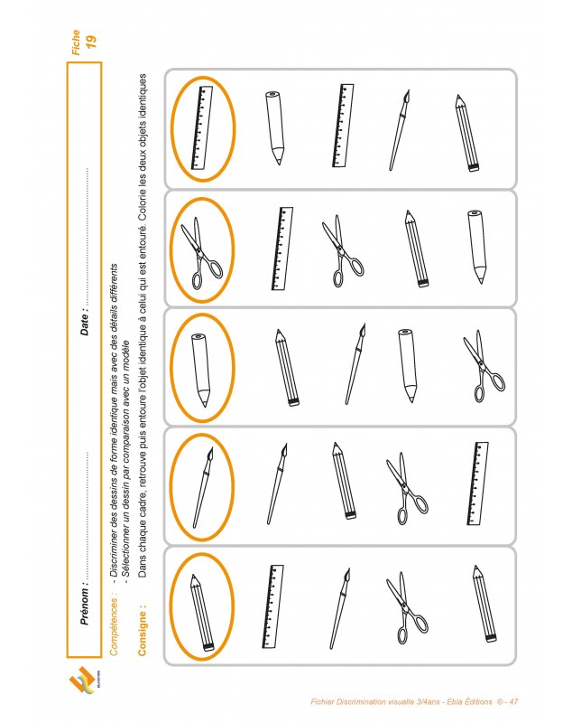 Discrimination visuelle PS