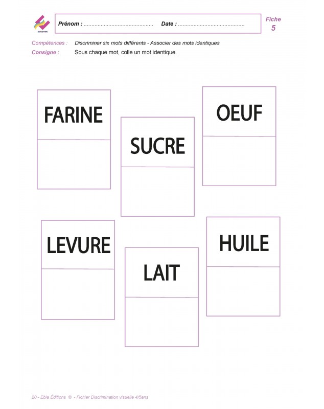 Discrimination visuelle MS