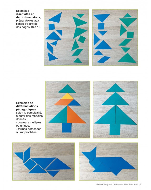 Activités autour du tangram 3/6 ans