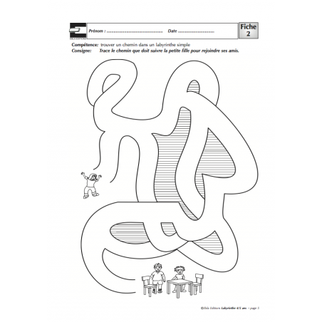 Fiches d'activités autour des labyrinthes 4/5 ans (MS)