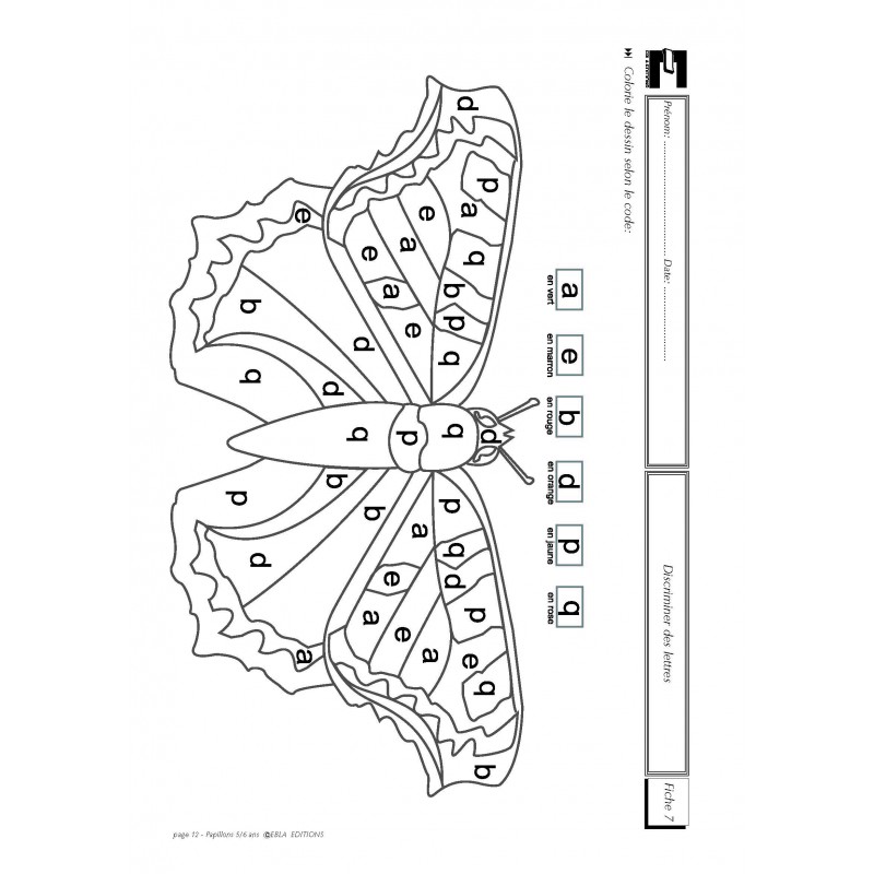 Fichier d'activités sur les papillons 5/6 ans (GS)